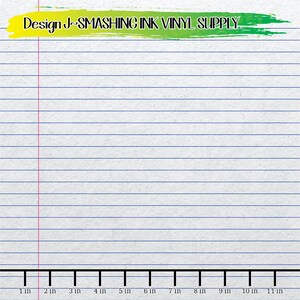 Notebook Paper Vinyl/printed Heat Transfer Vinyl/patterned Vinyl ...