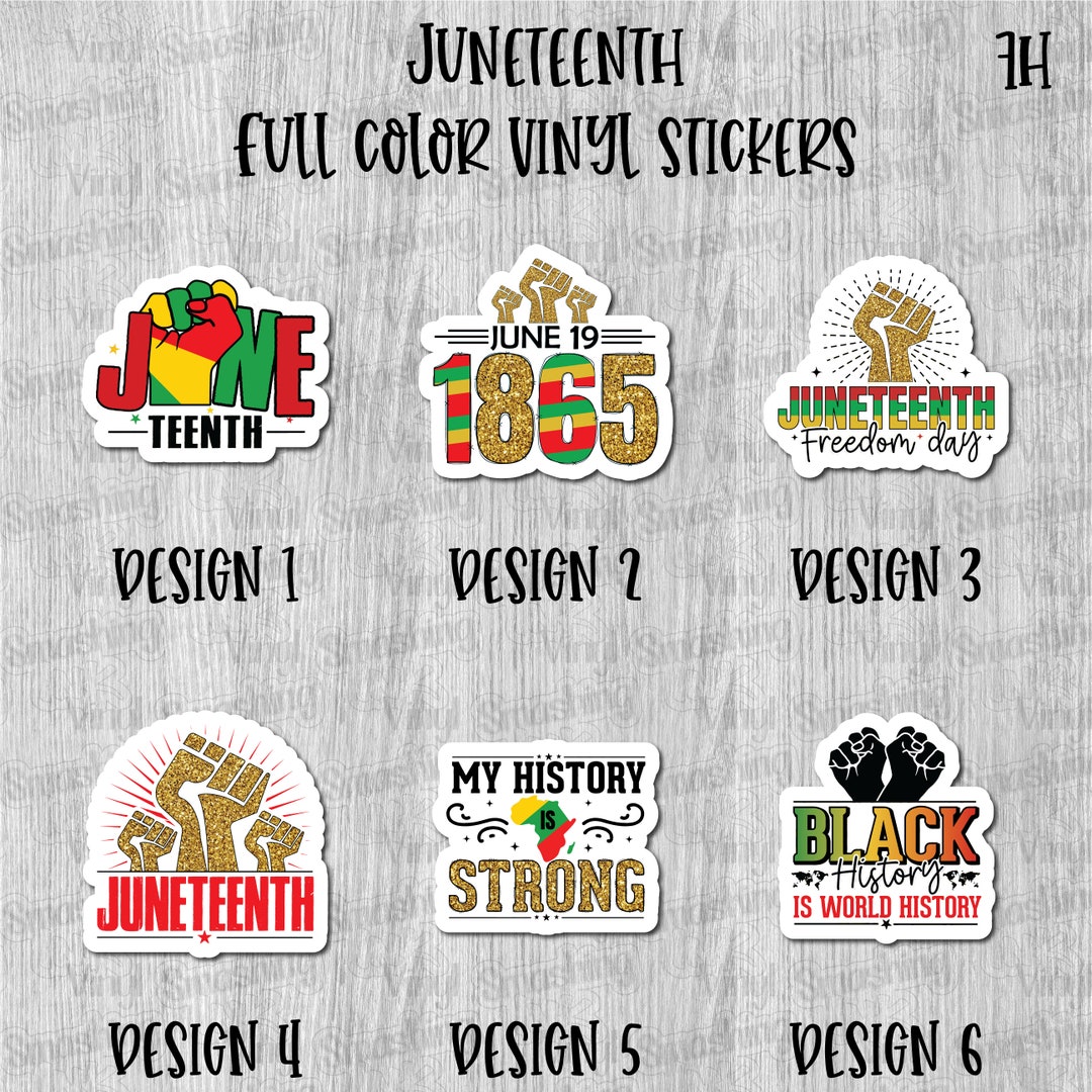 Juneteenth Full Color Sticker/printed Vinyl Sticker/printed Vinyl Decal ...