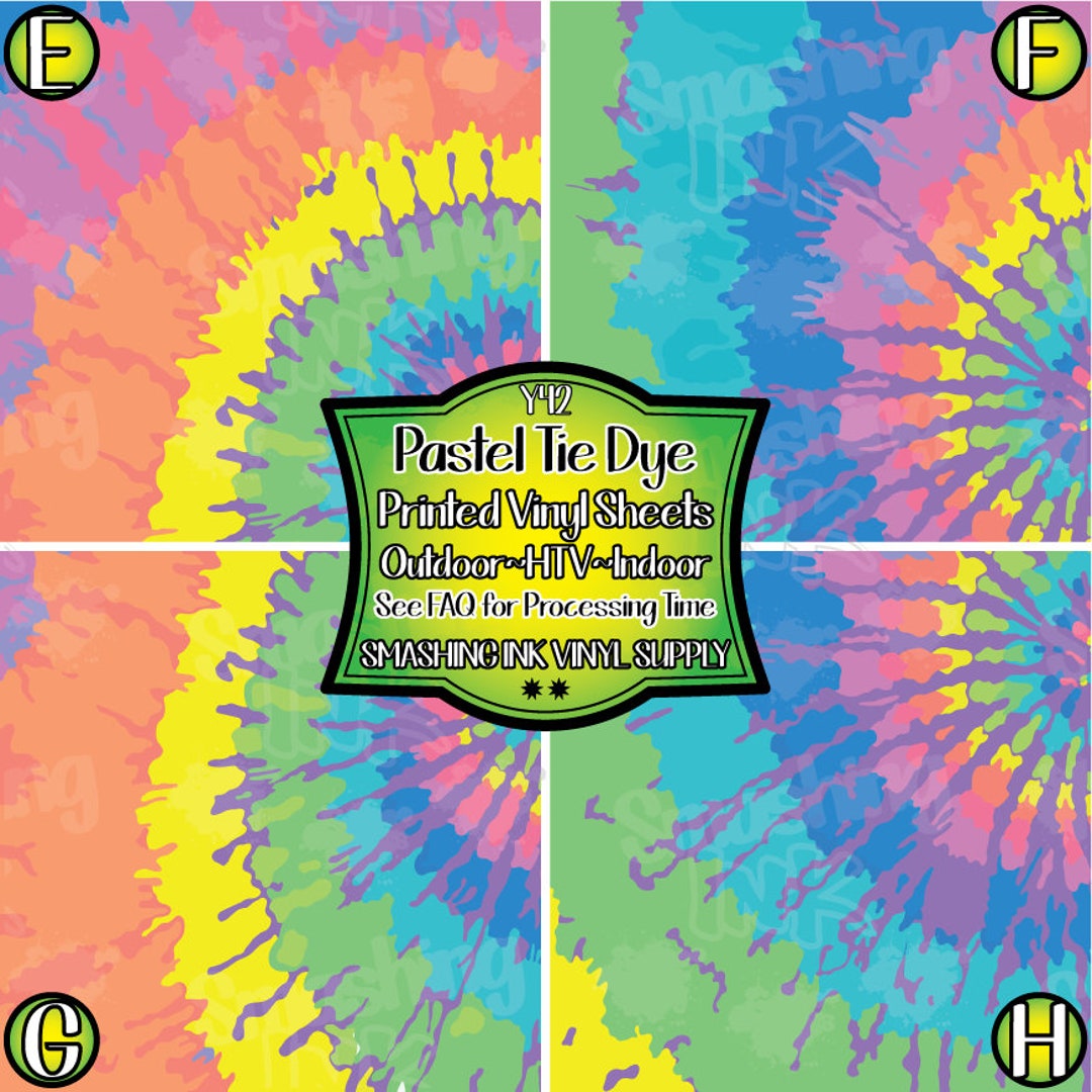 Pastel Tie Dye Vinyl/printed Heat Transfer Vinyl/patterned Vinyl ...