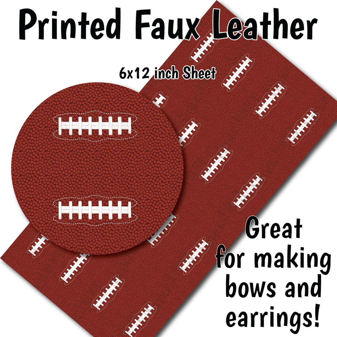 Football Laces Faux Leather Sheet/printed Faux Leather for Earrings ...