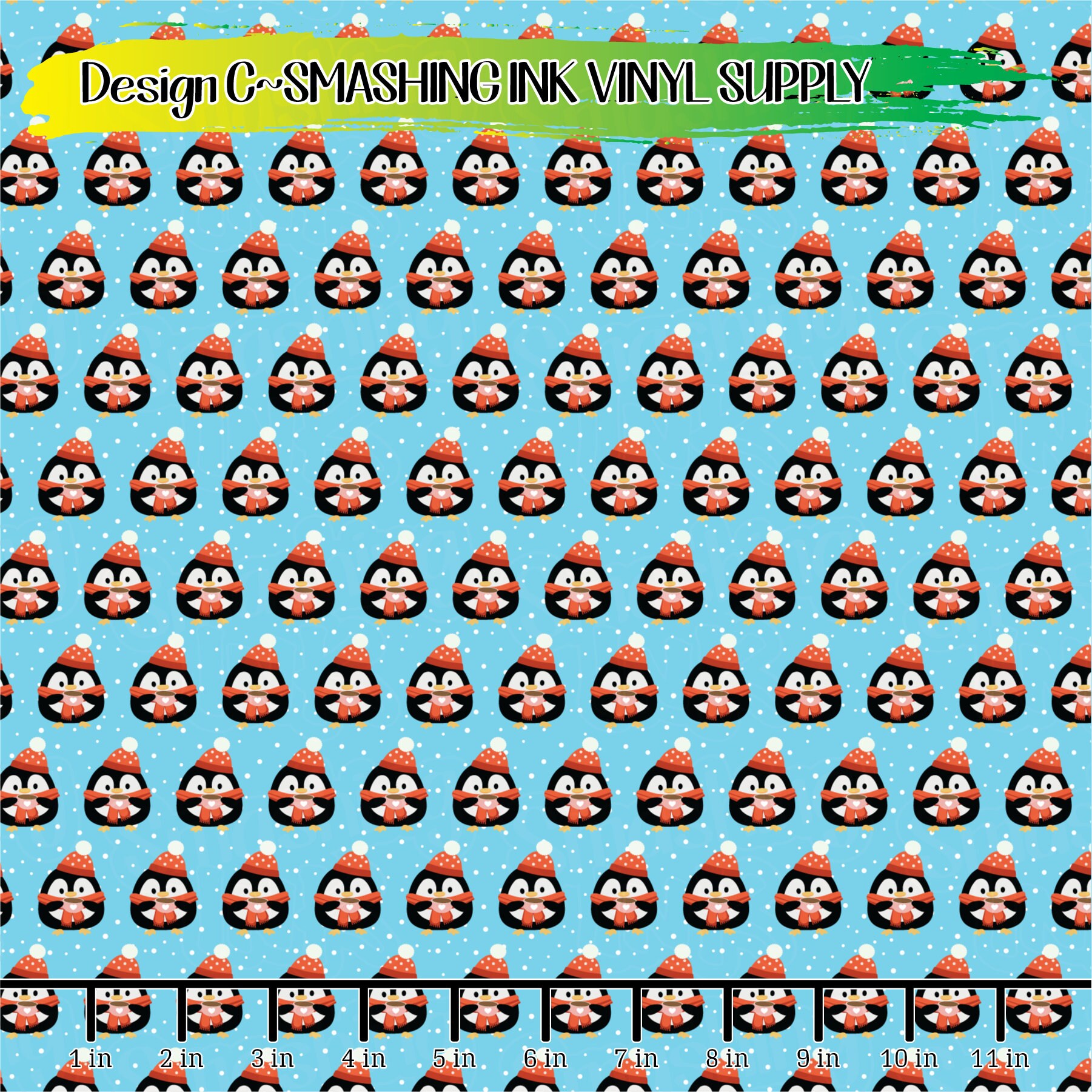 Penguins Printed Vinyl/printed Heat Transfer Vinyl/patterned - Etsy