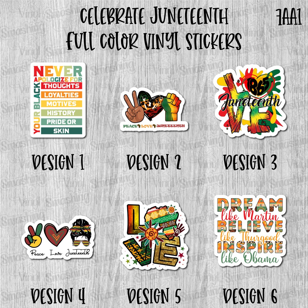 Celebrate Juneteenth Full Color Sticker/printed Vinyl Sticker/printed ...