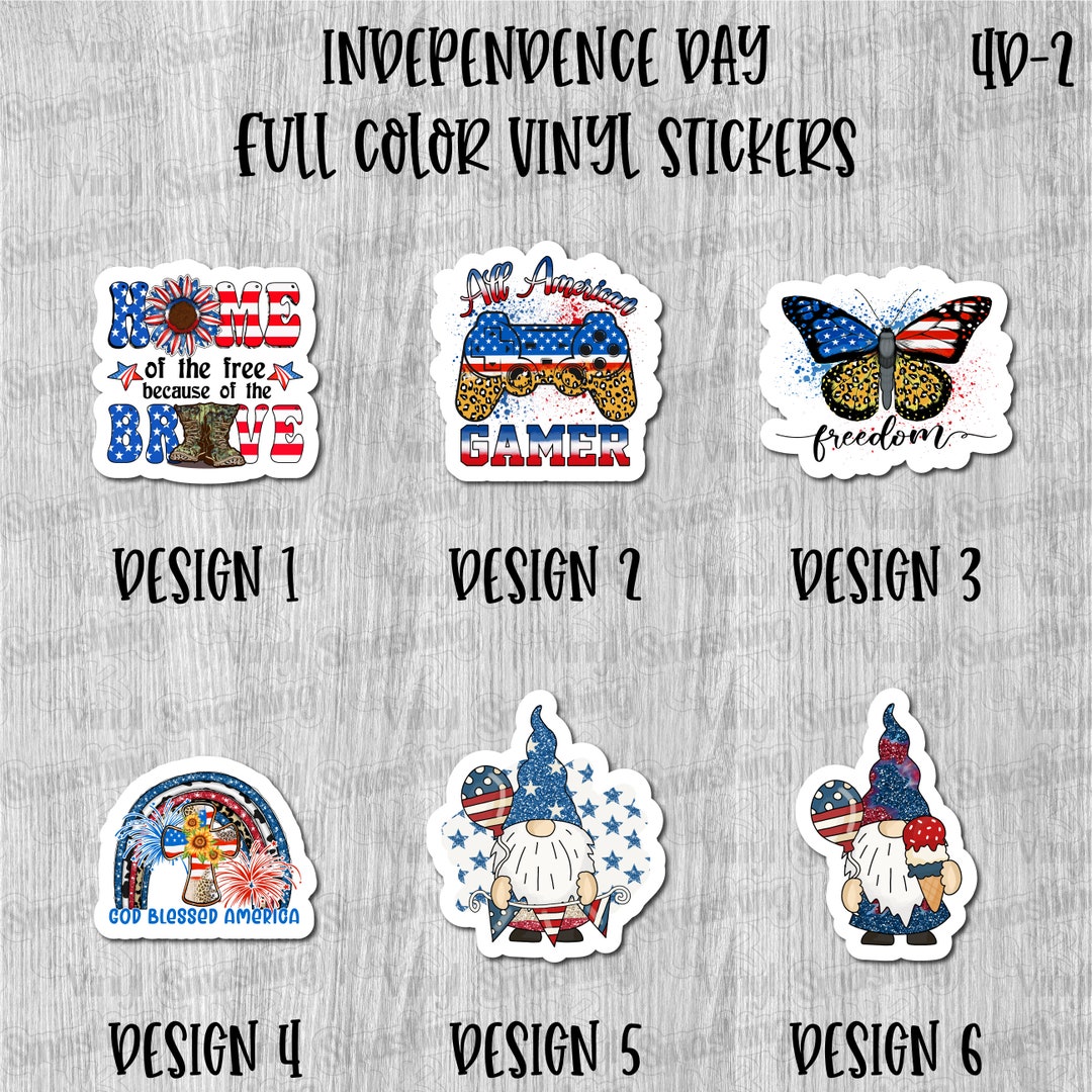 Independence Day Full Color Sticker/printed Vinyl Sticker/printed Vinyl ...