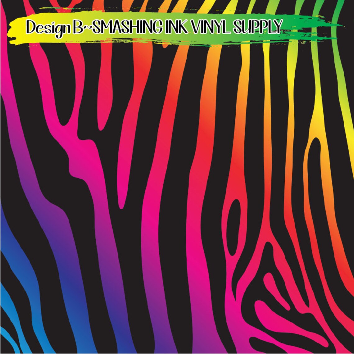 Rainbow Zebra Print Vinyl/printed Heat Transfer - Etsy