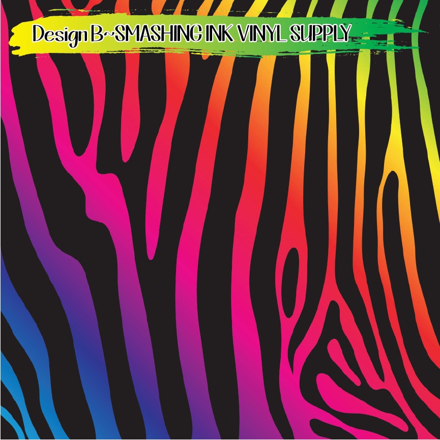 Rainbow Zebra Print Vinyl/printed Heat Transfer - Etsy