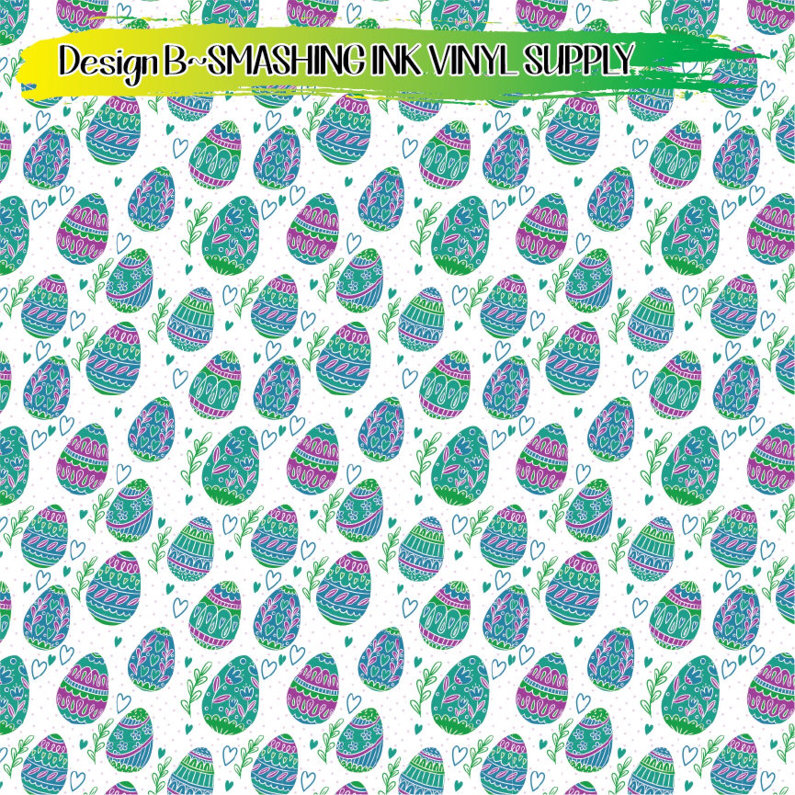 Decorative Easter Egg Adhesive Vinyl | Heat Transfer | Faux Leather ...