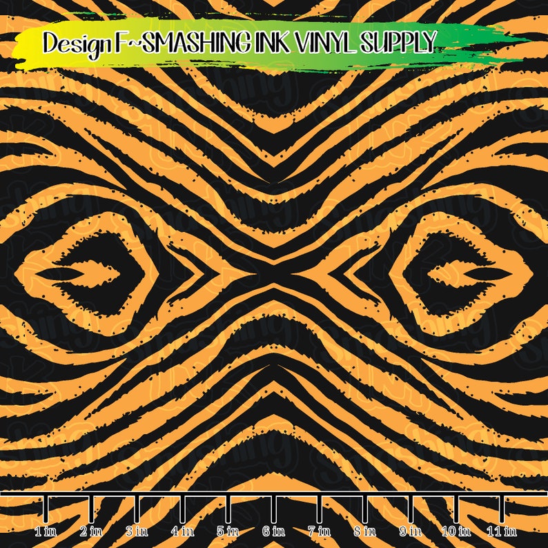 Tiger Stripes Adhesive Vinyl | Heat Transfer | Faux Leather | Laser ...