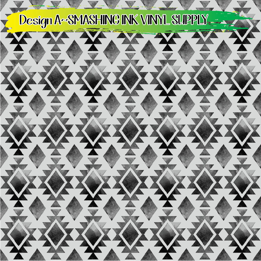 Aztec Watercolor Vinyl/printed Heat Transfer Vinyl/patterned - Etsy