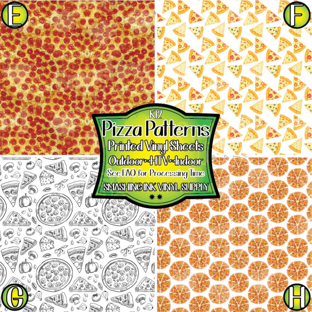 Pizza Adhesive Vinyl | Heat Transfer | Faux Leather | Laser Safe ...