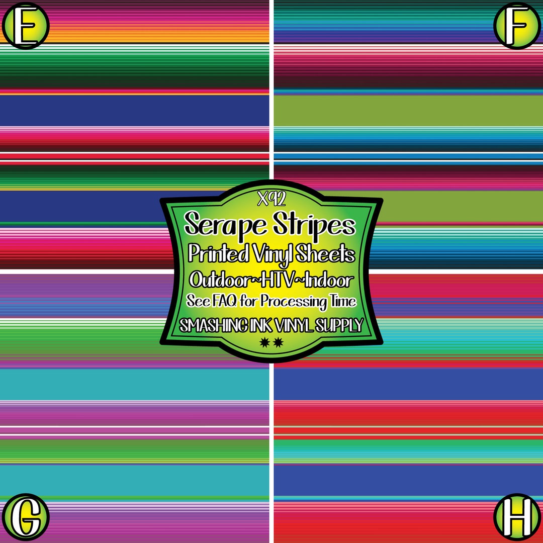 Serape Stripes Adhesive Vinyl | Heat Transfer | Faux Leather | Laser ...