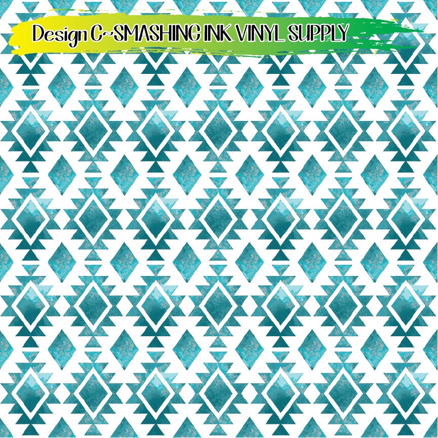 Aztec Watercolor Vinyl/printed Heat Transfer Vinyl/patterned - Etsy