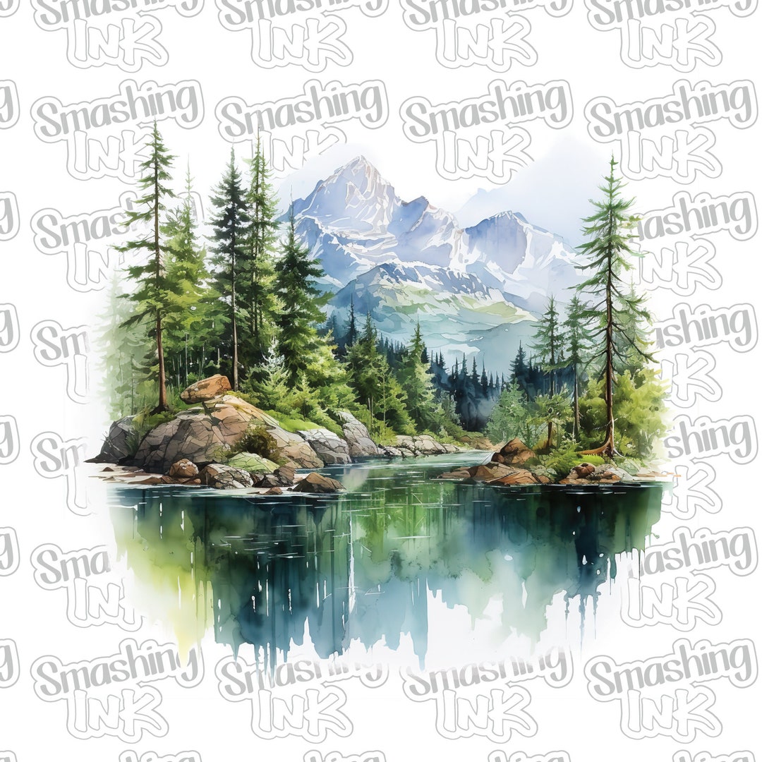 Scenic Mountains Apparel Transfer - Available in Heat Transfer, DTF ...