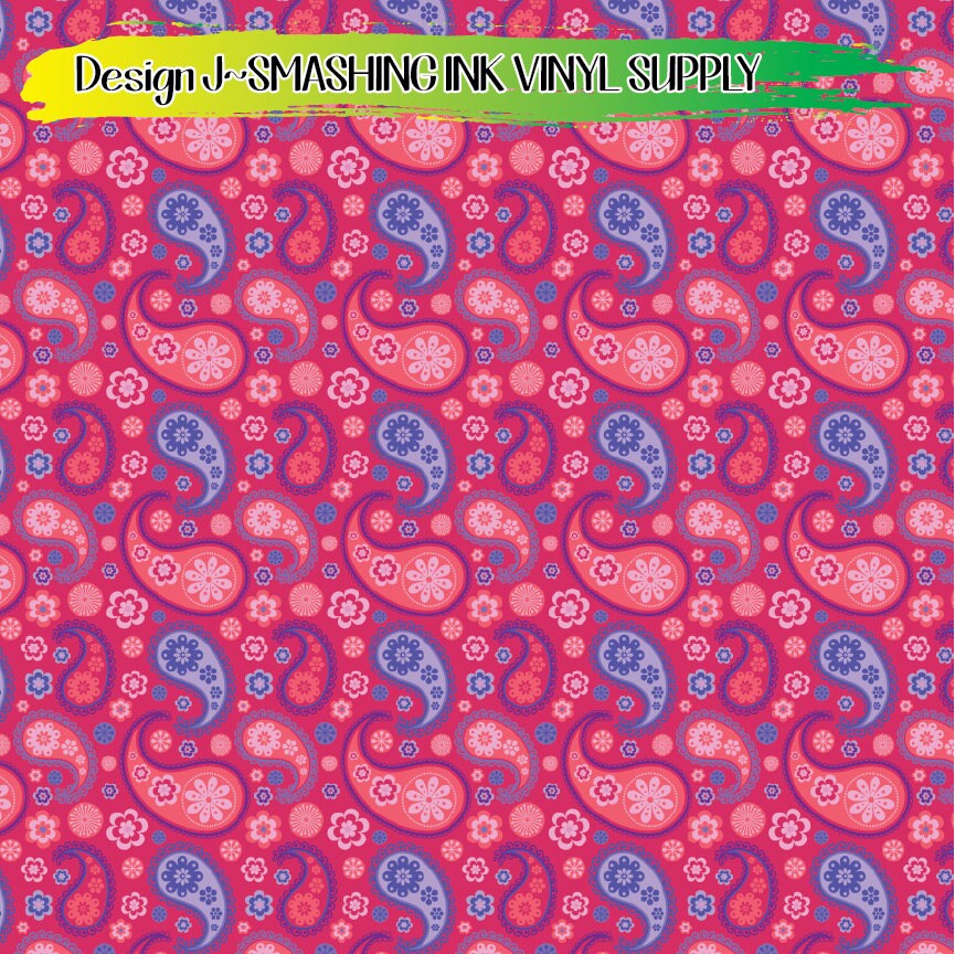 Paisley Swirls Vinyl/printed Heat Transfer Vinyl/patterned - Etsy