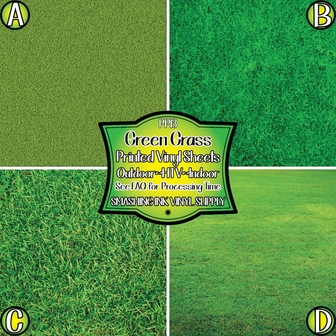 Green Grass Adhesive Vinyl | Heat Transfer | Faux Leather | Laser Safe ...