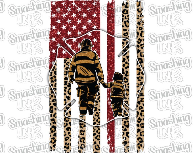 USA Flag Firefighter Patriotic Design DTF. Ready to Press, Heat ...