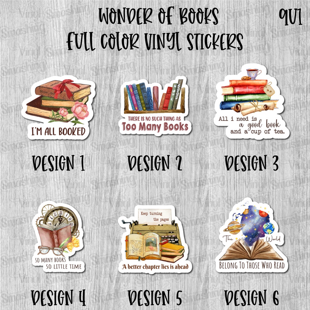 Wonder of Books Full Color Sticker/printed Vinyl Sticker/printed Vinyl ...