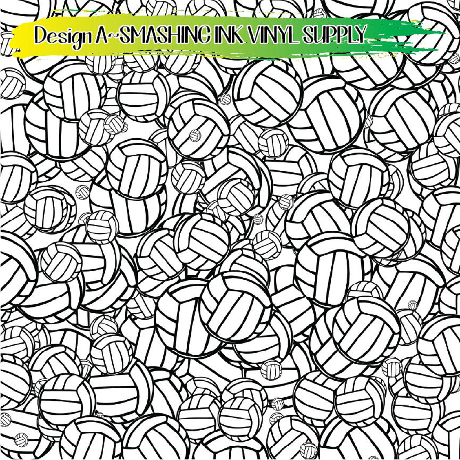 Volleyball Pattern Vinyl/Printed Heat Transfer Vinyl/Patterned - Etsy ...