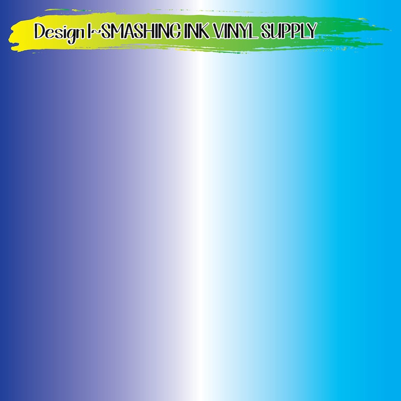 Blue White Ombre Vinyl/printed Heat Transfer Vinyl/ice - Etsy