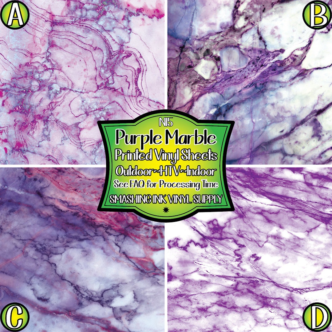 Purple Marble Vinyl/printed Heat Transfer Vinyl/patterned Vinyl/printed ...