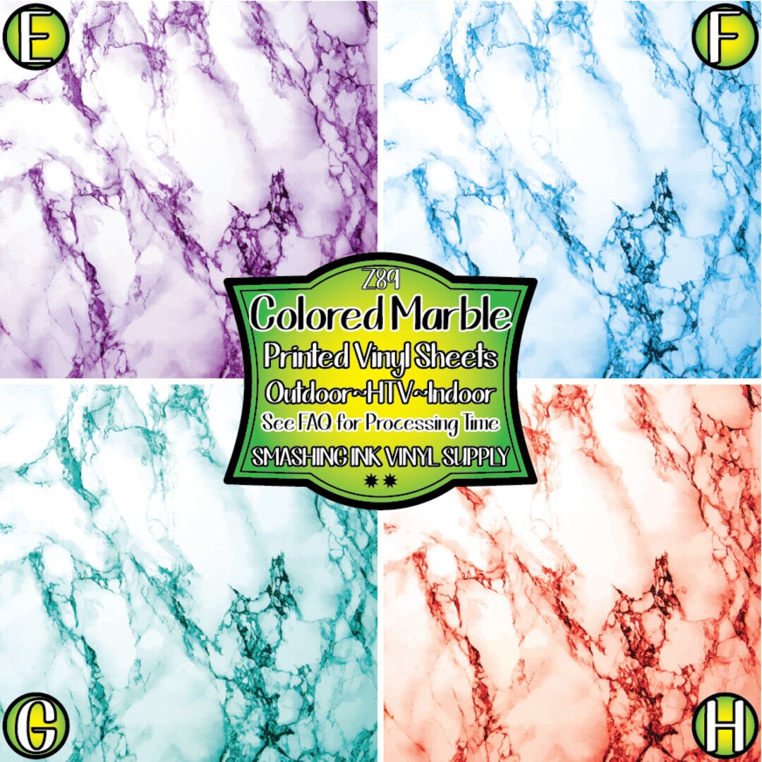 Colorful Marble Vinyl/printed Heat Transfer Vinyl/patterned Vinyl ...
