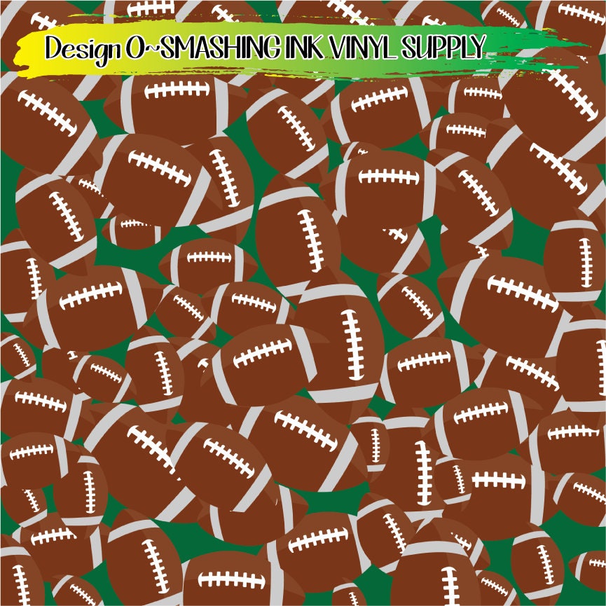 Football Patterns Adhesive Vinyl | Heat Transfer | Faux Leather | Laser ...