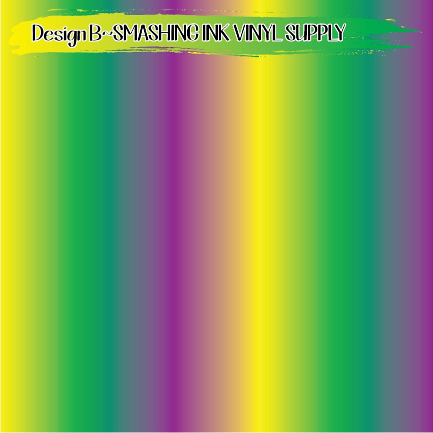 Mardi Gras Ombre Vinyl/printed Heat Transfer Vinyl/patterned Vinyl ...