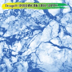 Light Blue Marble Vinyl/printed Heat Transfer Vinyl/patterned Vinyl ...