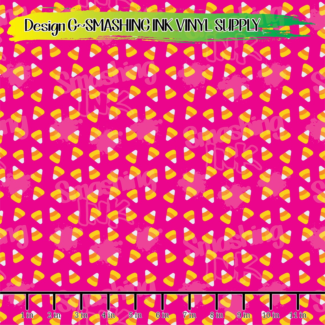 Candy Corn Adhesive Vinyl | Heat Transfer | Faux Leather | Laser Safe ...