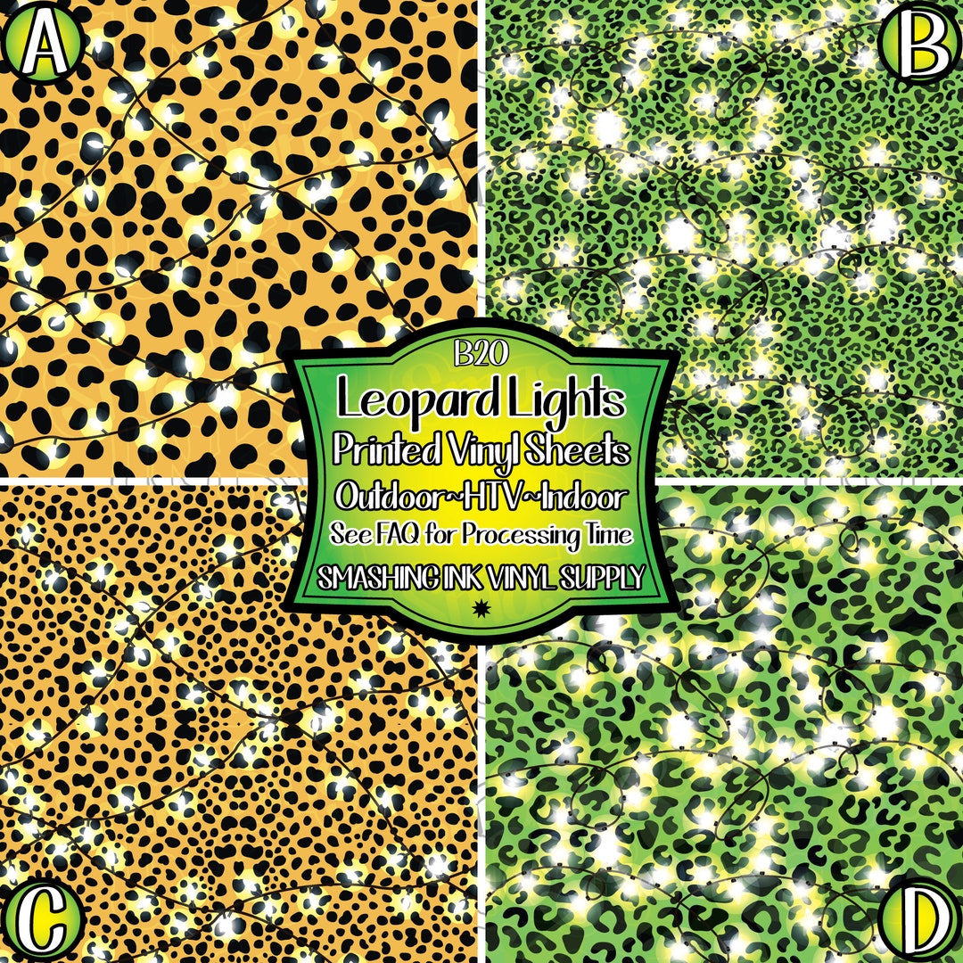 Leopard Lights Printed Vinyl/printed Heat Transfer - Etsy
