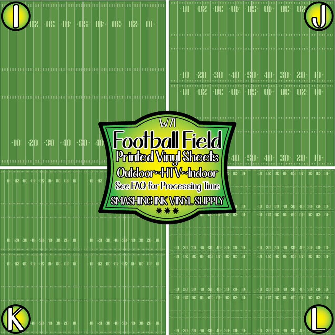 Football Field Adhesive Vinyl | Heat Transfer | Faux Leather | Laser ...