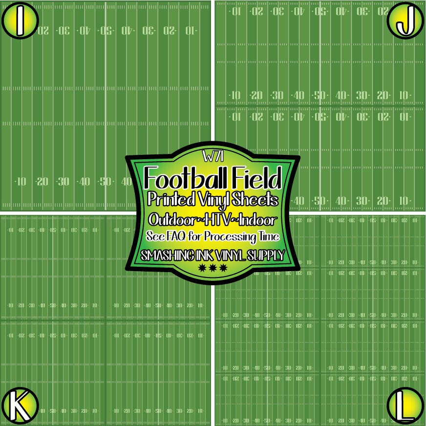 Football Field Vinyl/Printed Heat Transfer Vinyl/Patterned | Etsy