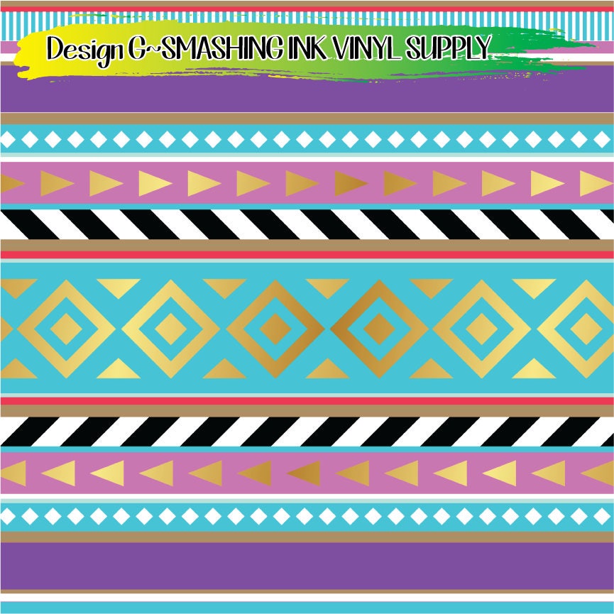 Tribal Pattern Vinyl/printed Heat Transfer Vinyl/patterned - Etsy