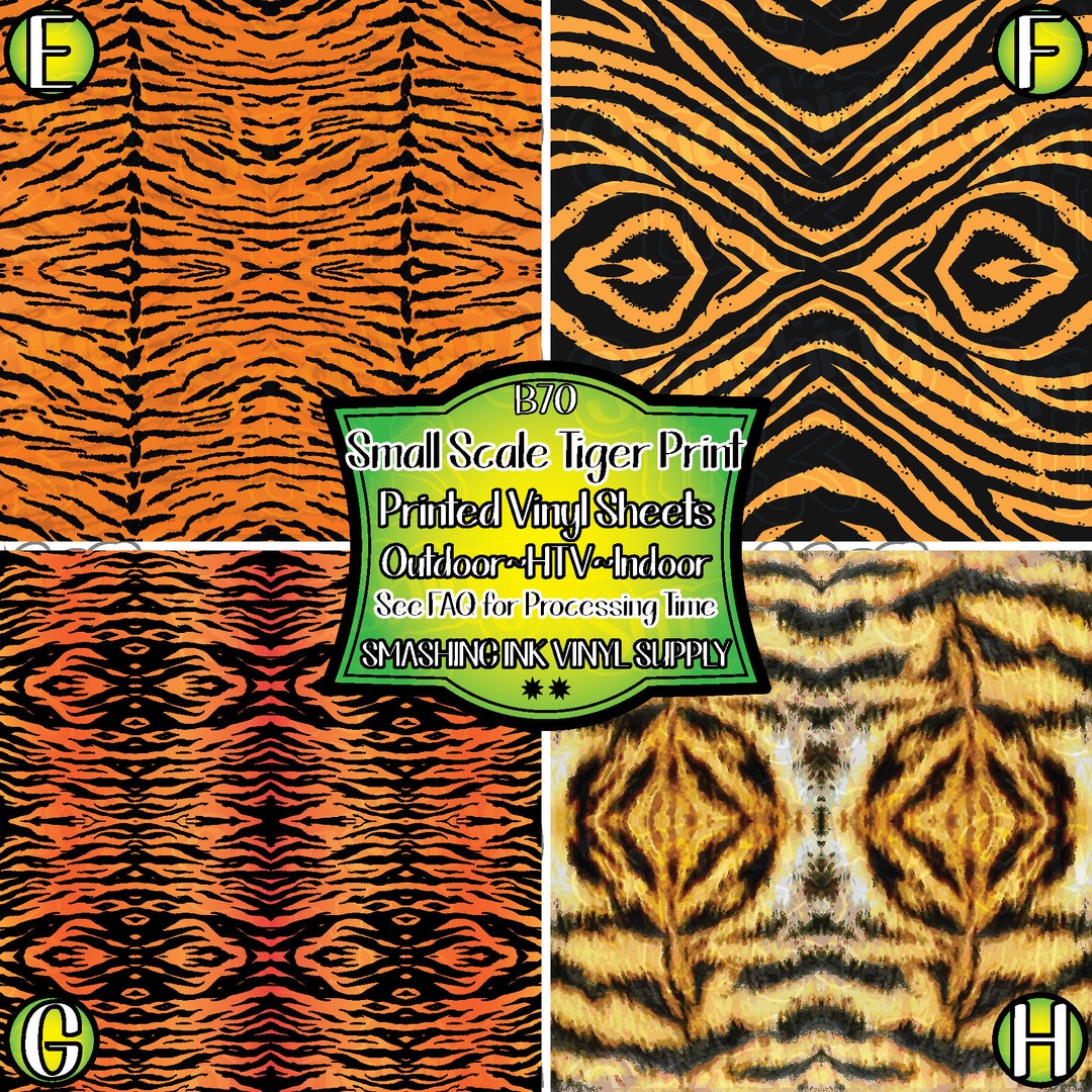 Tiger Stripes Adhesive Vinyl | Heat Transfer | Faux Leather | Laser ...