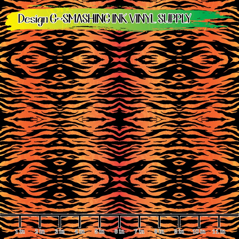 Tiger Stripes Adhesive Vinyl | Heat Transfer | Faux Leather | Laser ...