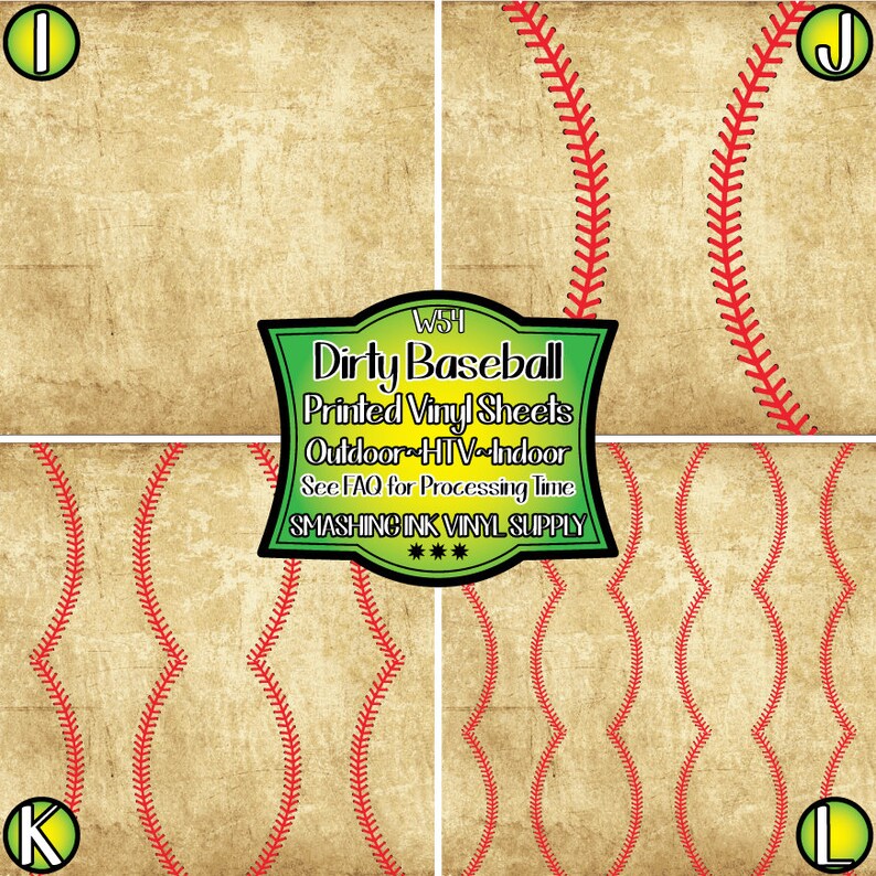 Dirty Baseball Vinyl/printed Heat Transfer Vinyl/patterned | Etsy