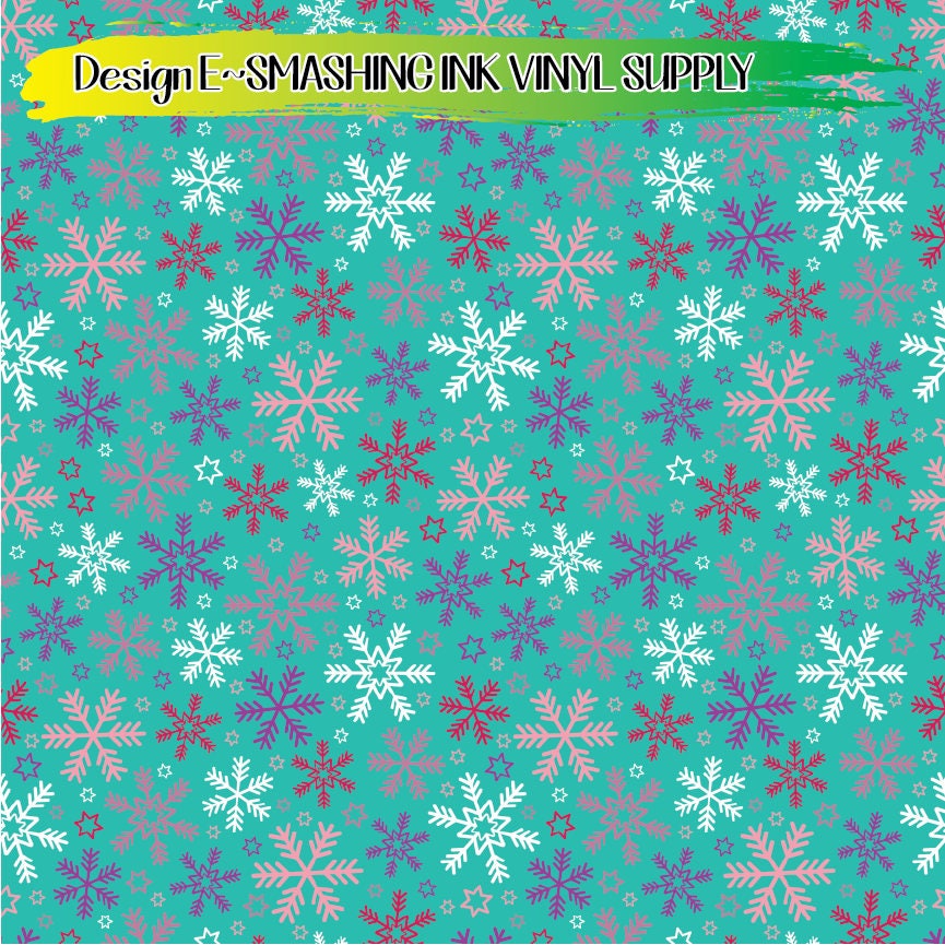 Snowflake Pattern Vinyl/printed Heat Transfer Vinyl/patterned - Etsy