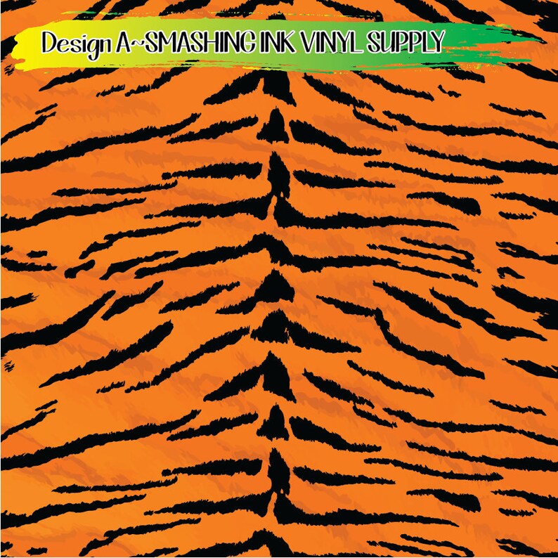 Tiger Stripes Adhesive Vinyl | Heat Transfer | Faux Leather | Laser ...