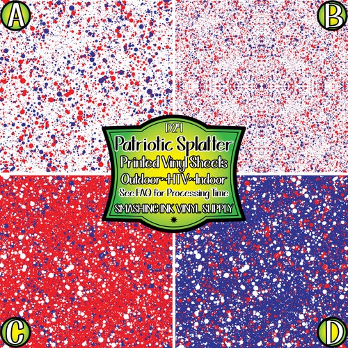 Colorful Splatter Vinyl/printed Heat Transfer Vinyl/patterned - Etsy