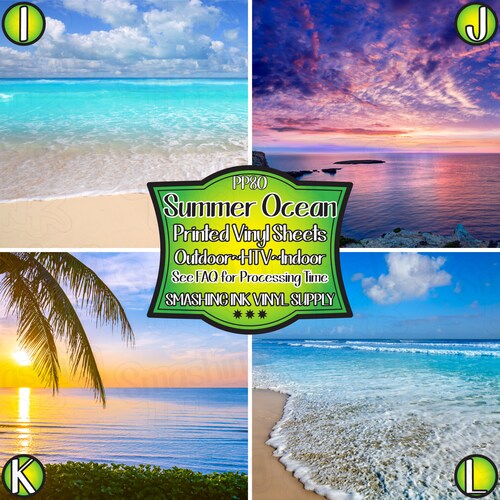 Summer Sunset Printed Vinyl/printed Heat Transfer - Etsy