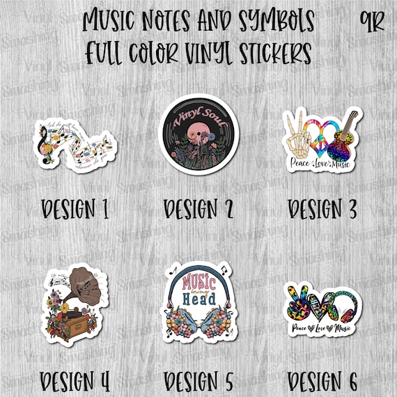 Music Notes Symbols Decals