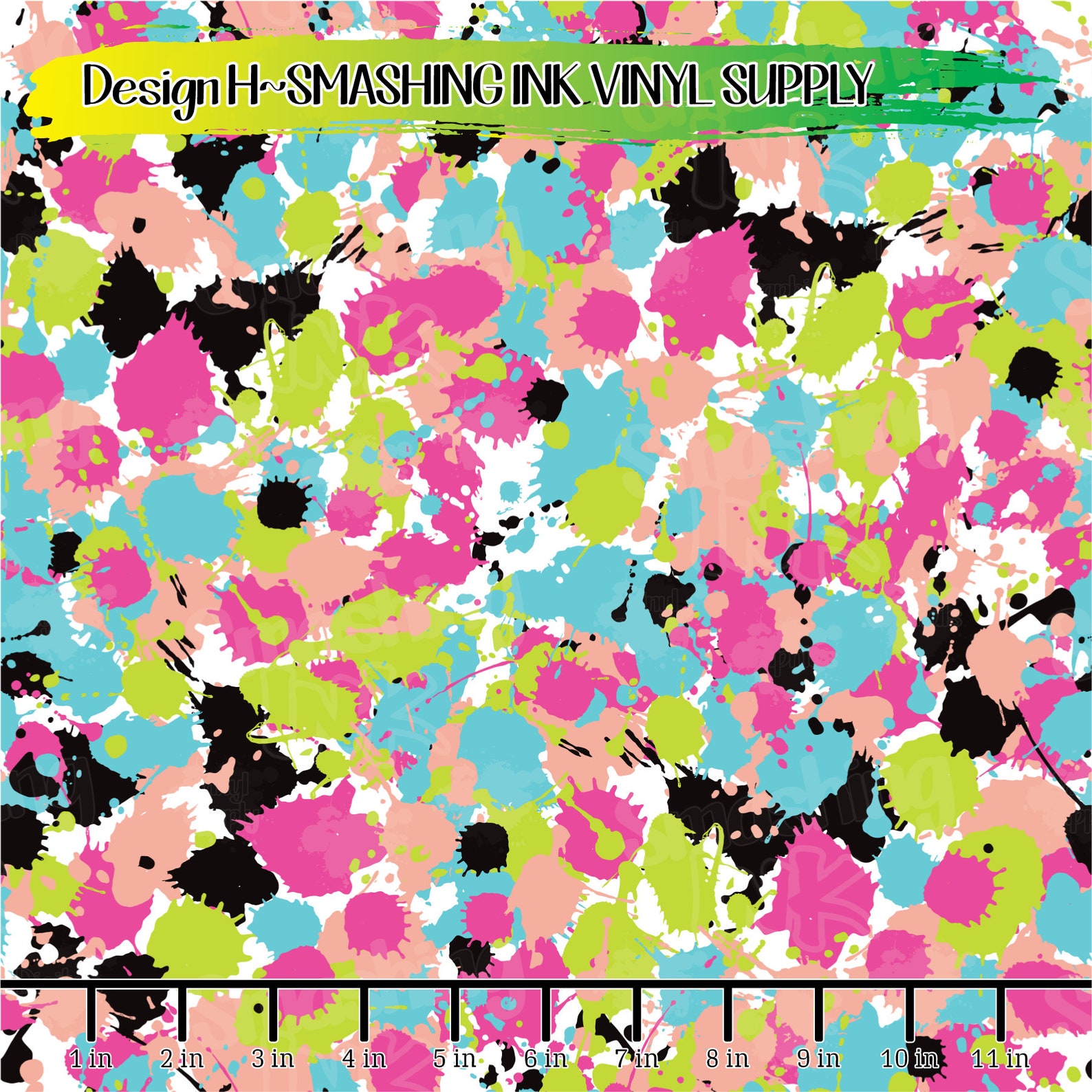 Paint Splatter Vinyl/printed Heat Transfer Vinyl/patterned Vinyl ...