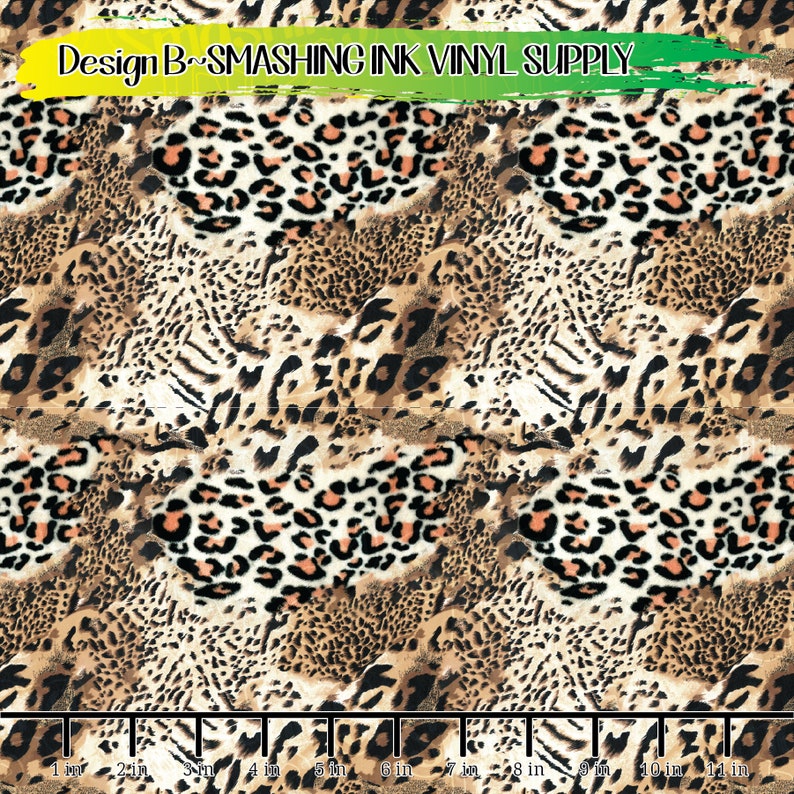 Animal Print Pattern Adhesive Vinyl | Heat Transfer | Faux Leather ...