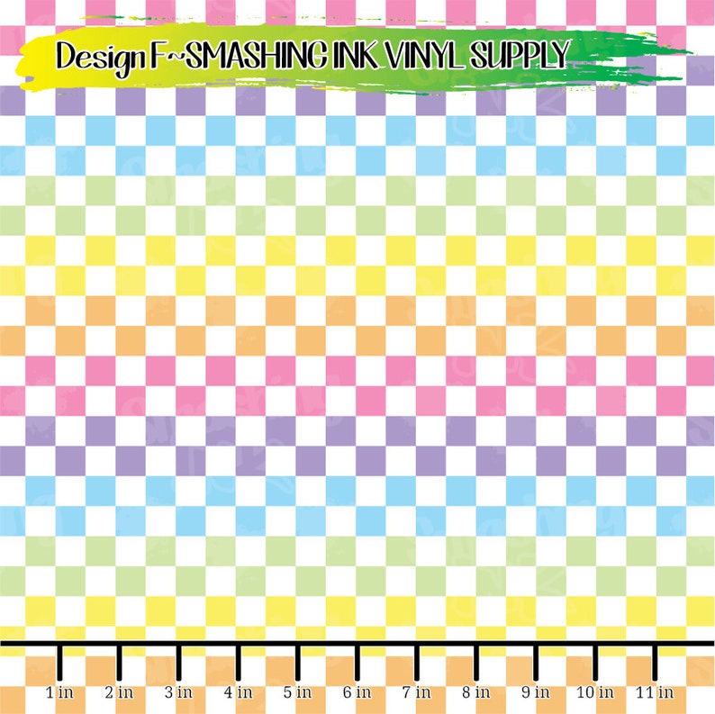Rainbow Checkerboard Vinyl/printed Heat Transfer - Etsy