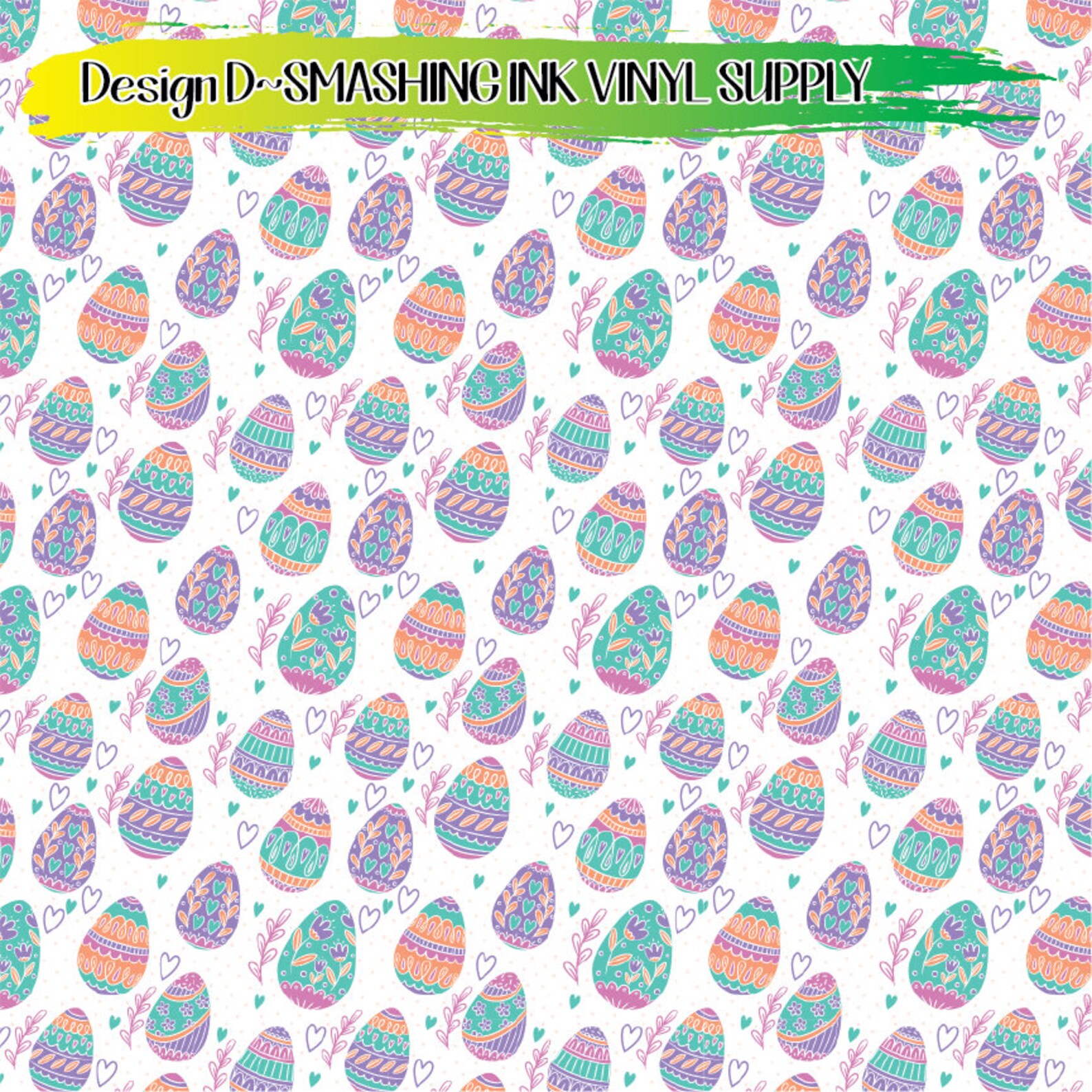 Decorative Easter Egg Adhesive Vinyl | Heat Transfer | Faux Leather ...