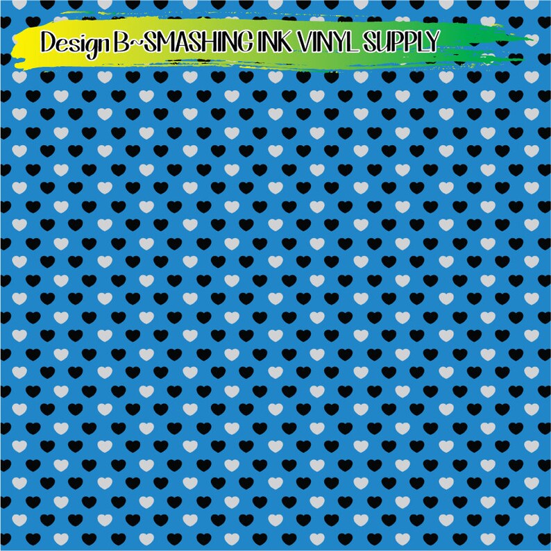 Black Grey Blue Pattern Vinyl/printed Heat Transfer - Etsy