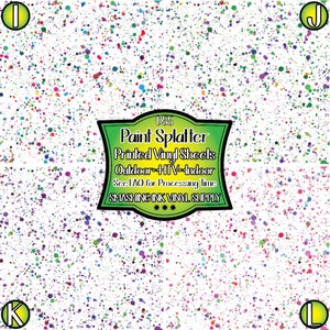Paint Splatter Vinyl/printed Heat Transfer Vinyl/patterned Vinyl ...