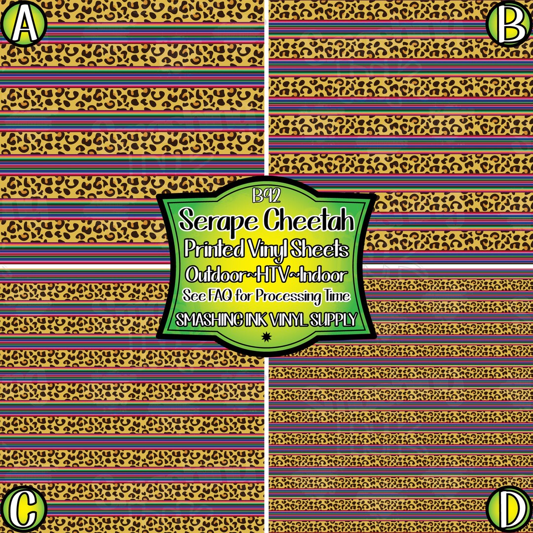 Serape Cheetah Vinyl/printed Heat Transfer Vinyl/patterned Vinyl ...