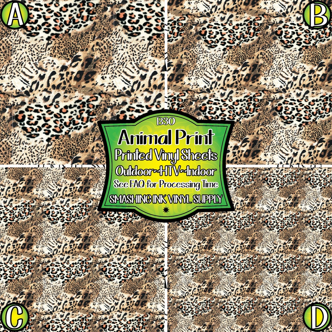Animal Print Pattern Vinyl/printed Heat Transfer Vinyl/patterned Vinyl ...