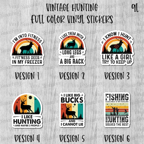 Vintage Hunting Full Color Sticker/printed Vinyl - Etsy