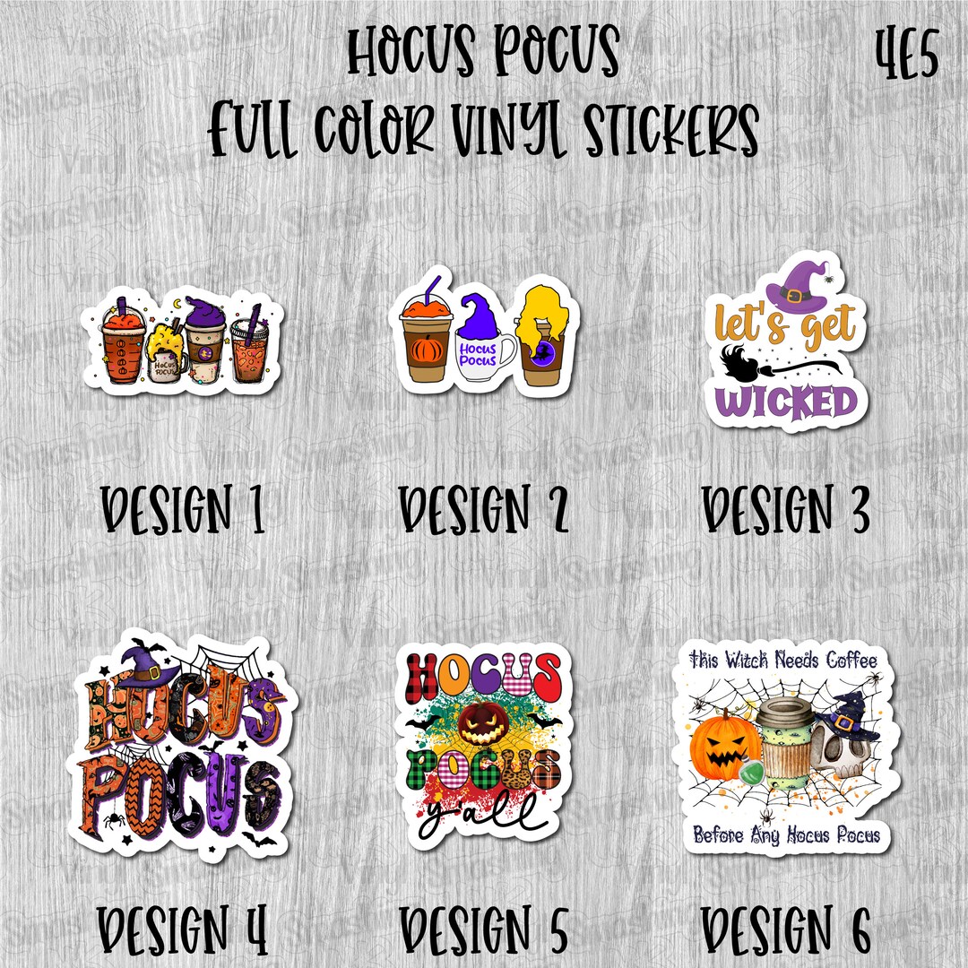 Hocus Pocus Full Color Sticker/printed Vinyl Sticker/printed Vinyl ...